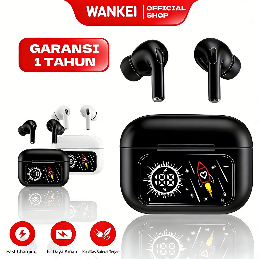 Jual WANKEI LENTIVEN TWS Bluetooth Headset Bass Earphone Wireless V5.4 ...
