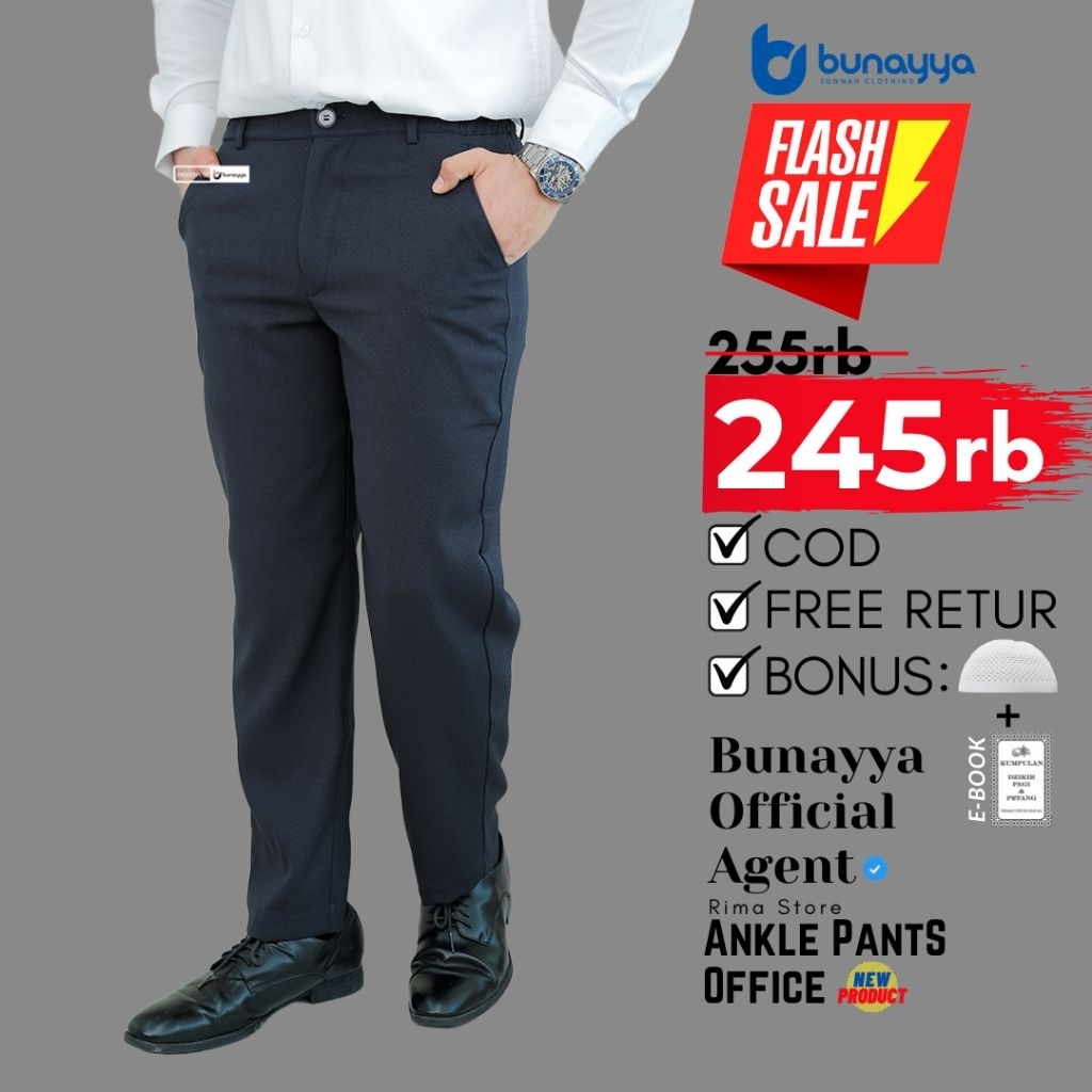 Jual Bunayya Ankle Pants Office Wooltimate Sirwal Kantor Kerja Formal ...