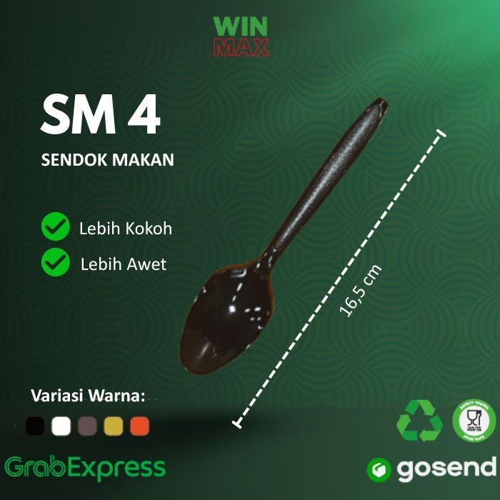 Jual SENDOK MAKAN PLASTIK - WINGOH - SM-4 - ISI 100PCS / PACK | Shopee ...