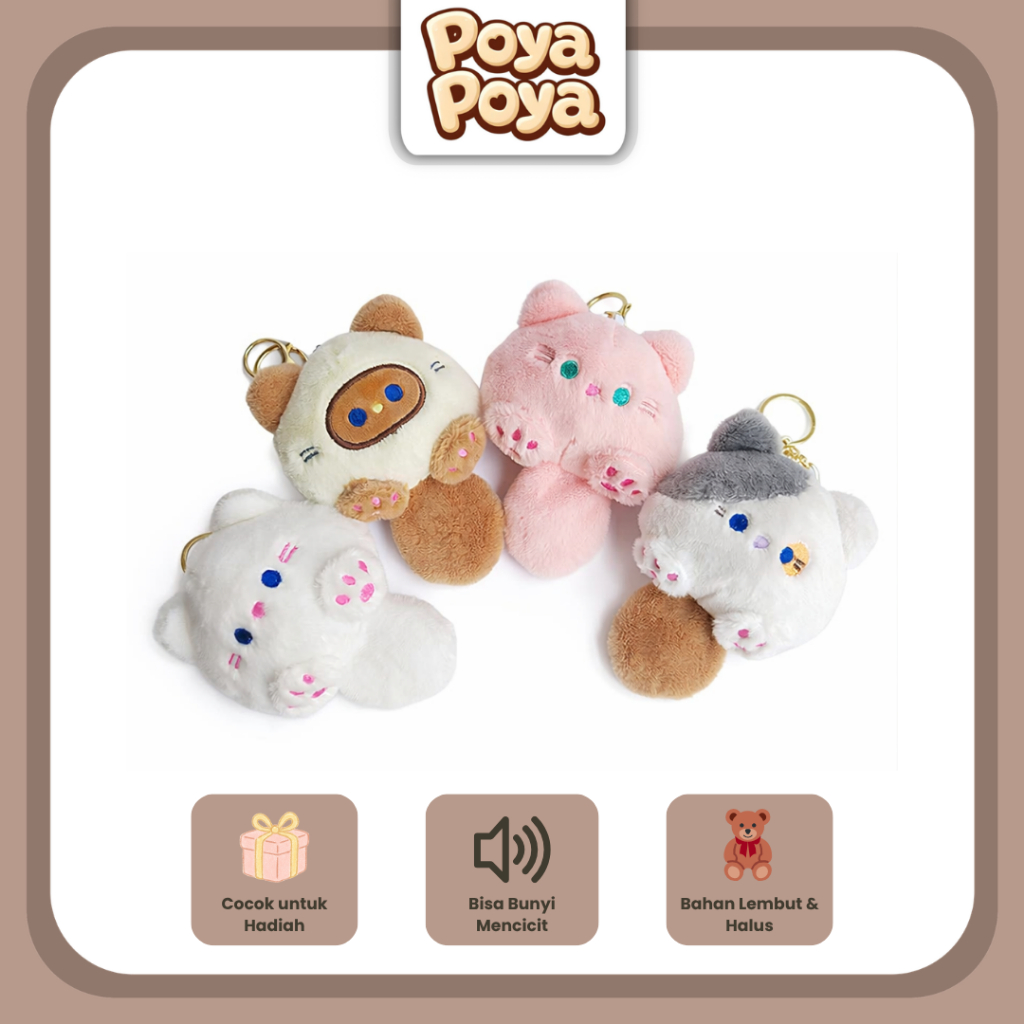 Jual Boneka Gantungan Kucing Bunyi Imut | Plush Lembut Premium ...