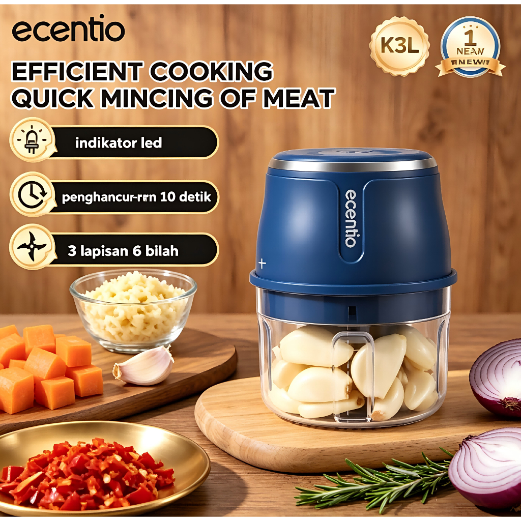Jual ecentio Mini Chopper Bawang Food Grade Penggiling Daging ...