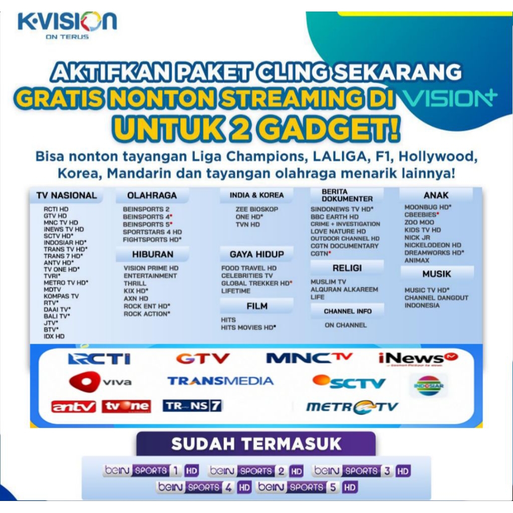 Jual K Vision Paket Terlengkap & Harga Terbaru Juni 2026 | Shopee Indonesia