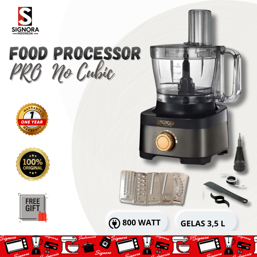 Jual Signora New Food Processor Pro Tanpa Cubic Cutter Dark GREY/ Food ...
