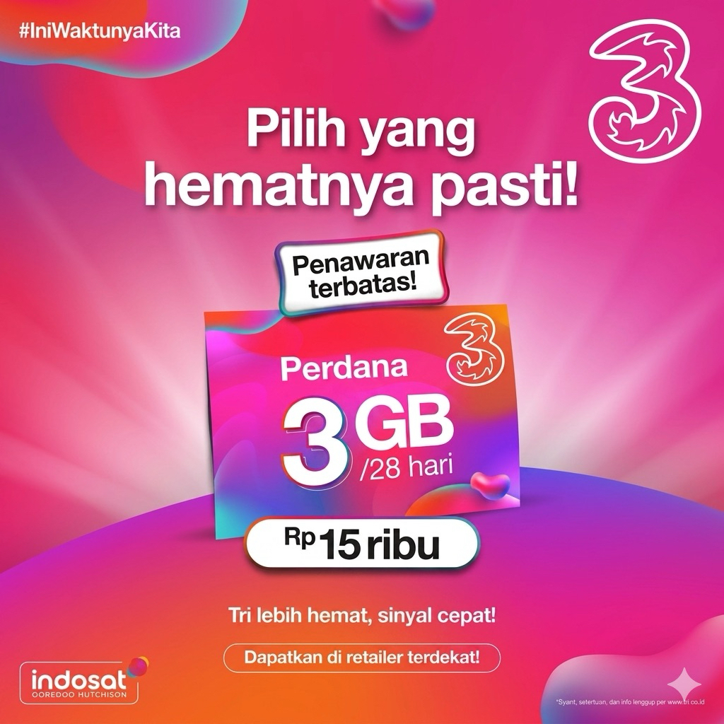 Jual Kartu Perdana Tri Terlengkap & Harga Terbaru Mei 2026 | Shopee ...
