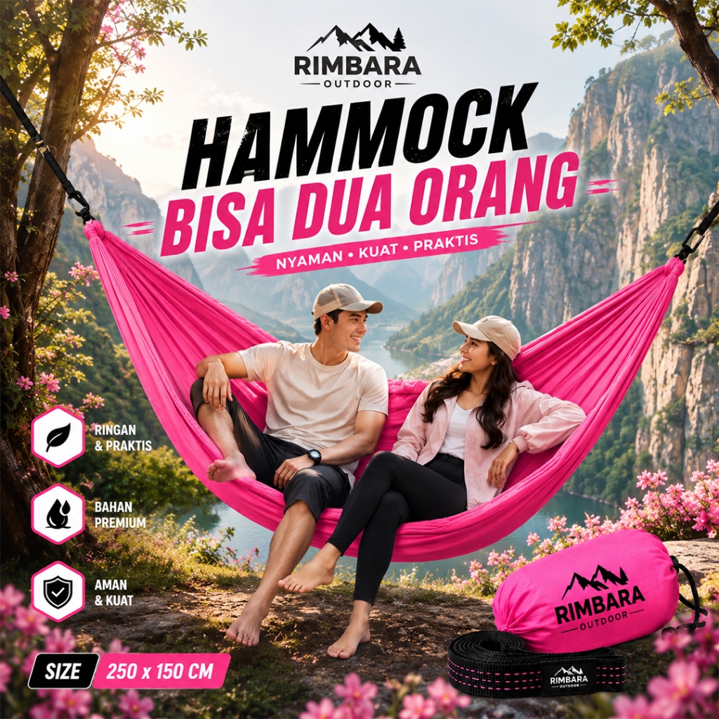 Jual Rimbara Hammock Single Ayunan Gantung Camping Outdoor kuat sampai ...