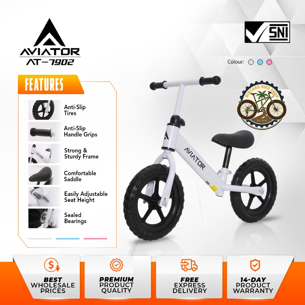 Jual Push Bike AVIATOR AT-7902 BAN EVA Balance Bike Sepeda Keseimbangan ...