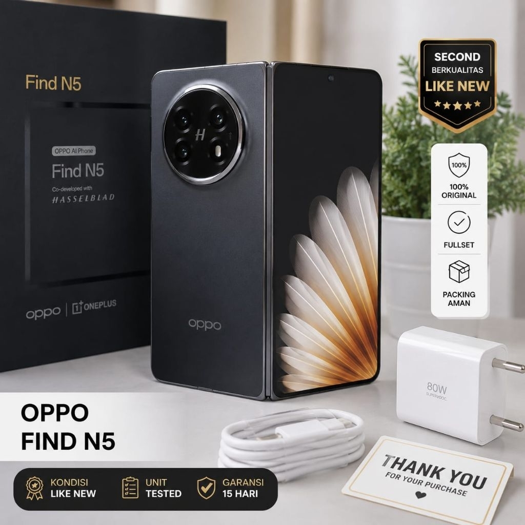 Jual Oppo Find N5 Indonesia Terlengkap & Harga Terbaru Juni 2026 ...