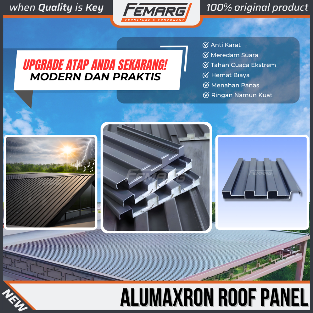 Jual Alumaxron Roof Panel | Panel Atap Aluminium | Shopee Indonesia