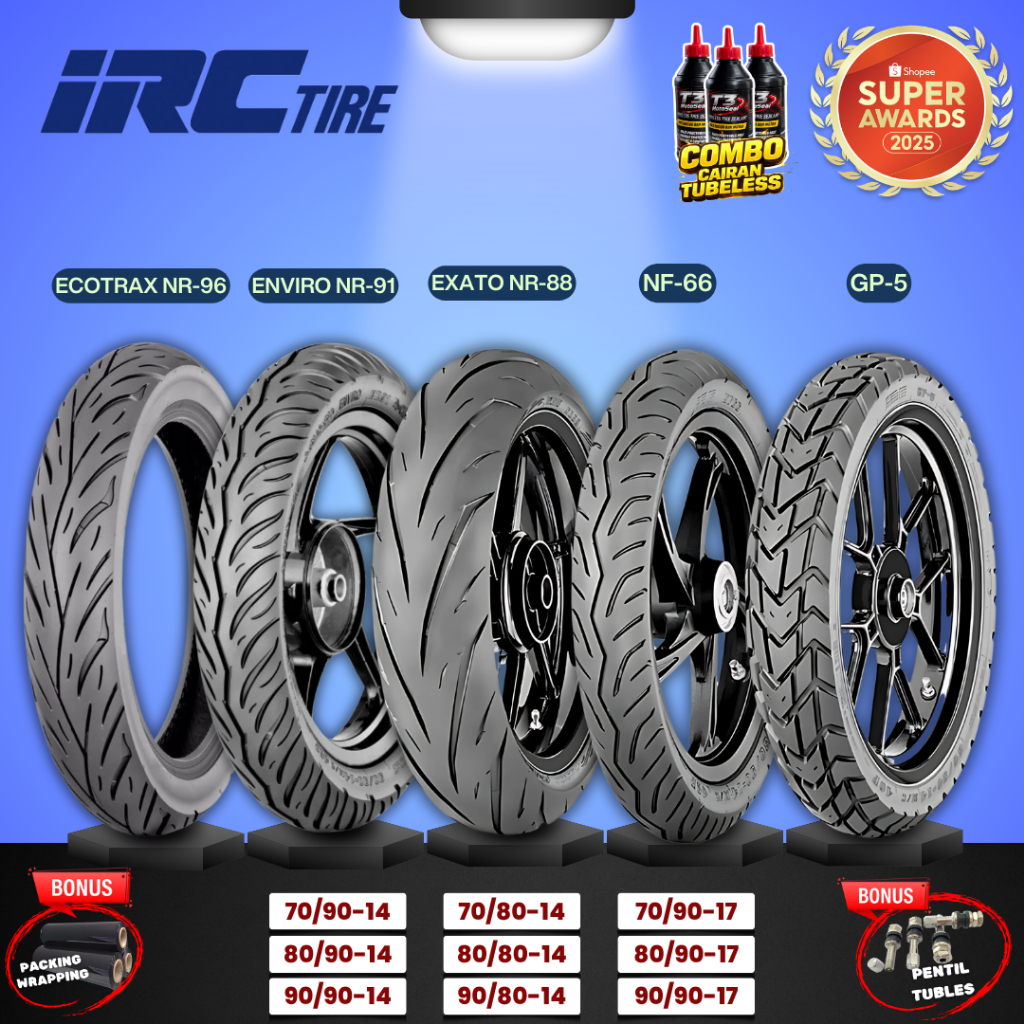 Jual [READY COD] BAN IRC TUBELESS RING 14 RING 17 / BAN IRC ECOTRAX ...