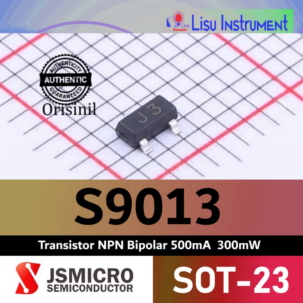 Jual S9013 Transistor Bipolar NPN 25V 500mA 300mW SMD Surface Mount SOT ...