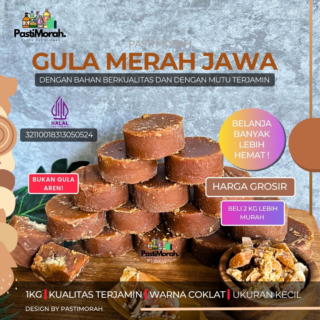 Jual Gula Merah Koin 1kg HALAL Asli Gula Jawa Koin Bulat 1 Kilo Bukan ...