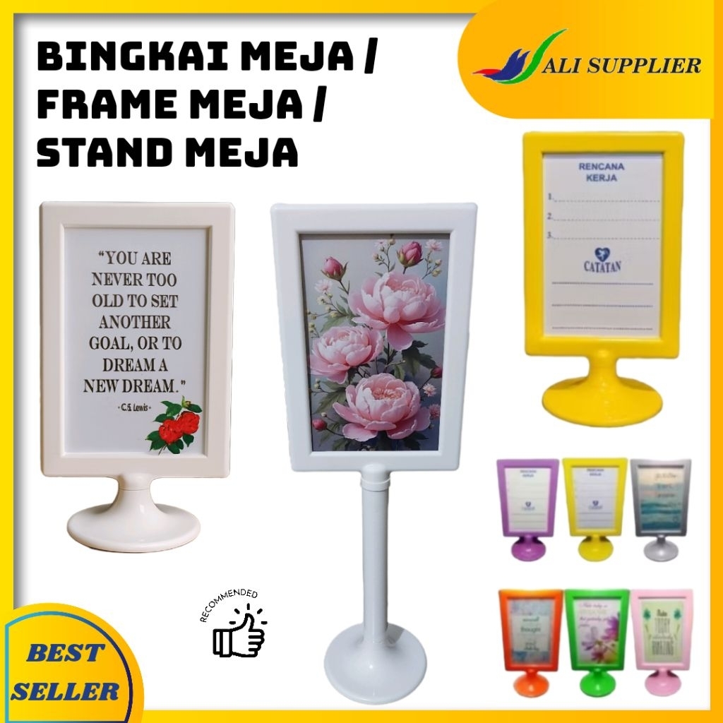 Jual Bingkai foto 2 sisi / Frame bingkai pigura / FRAME POP MEJA / MENU ...