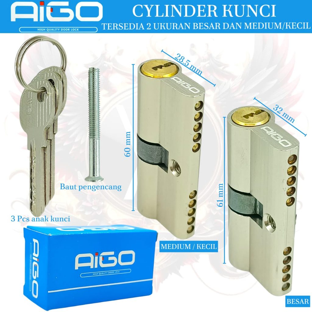 Jual Silinder Kunci Besar AIGO Cylinder kunci besar AIGO | Shopee Indonesia