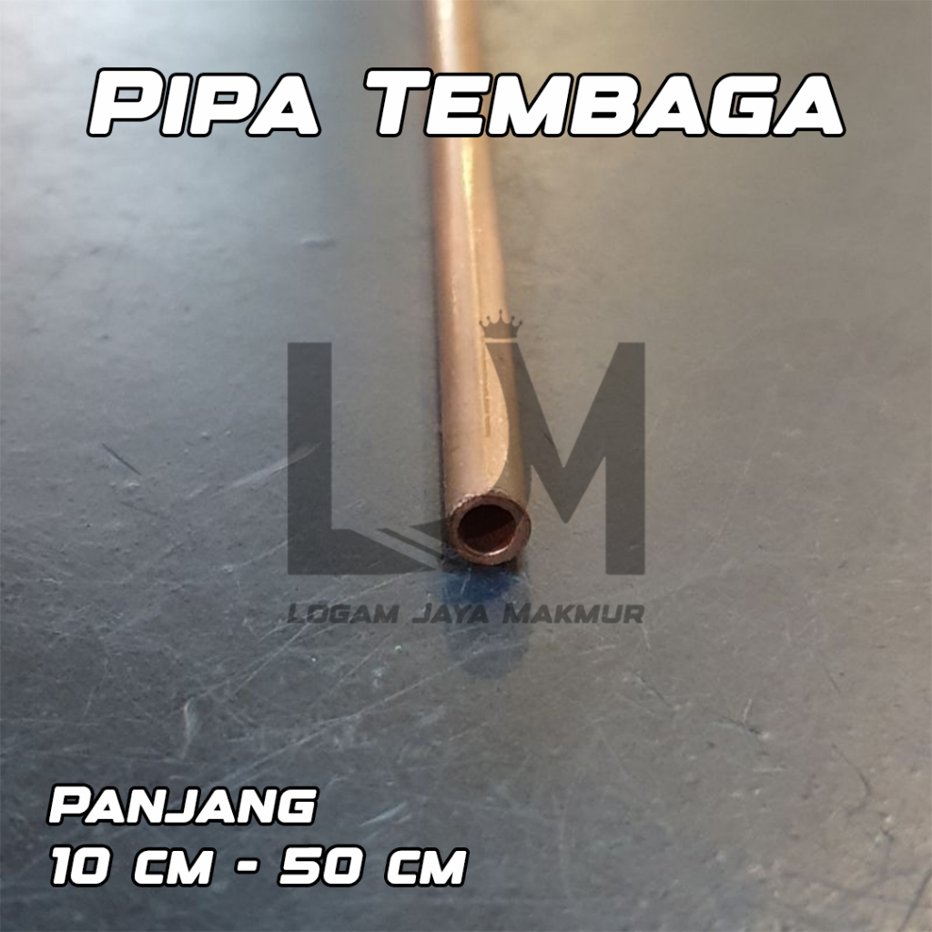 Jual Pipa Tembaga OD 6 mm x ID 4 mm Tebal 1 mm Harga panjang per 10 cm ...