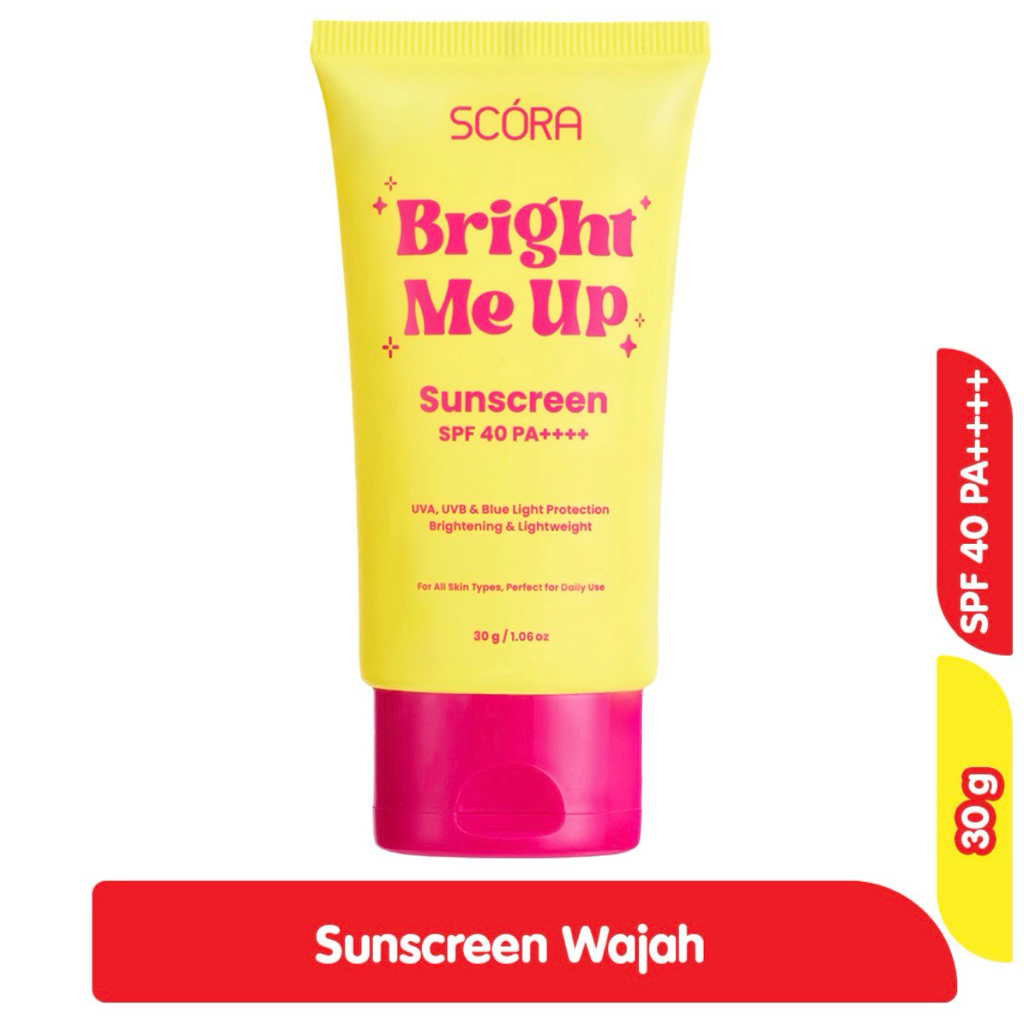 Jual Scora bright me up sunscreen wajah spf 40 30g | Shopee Indonesia