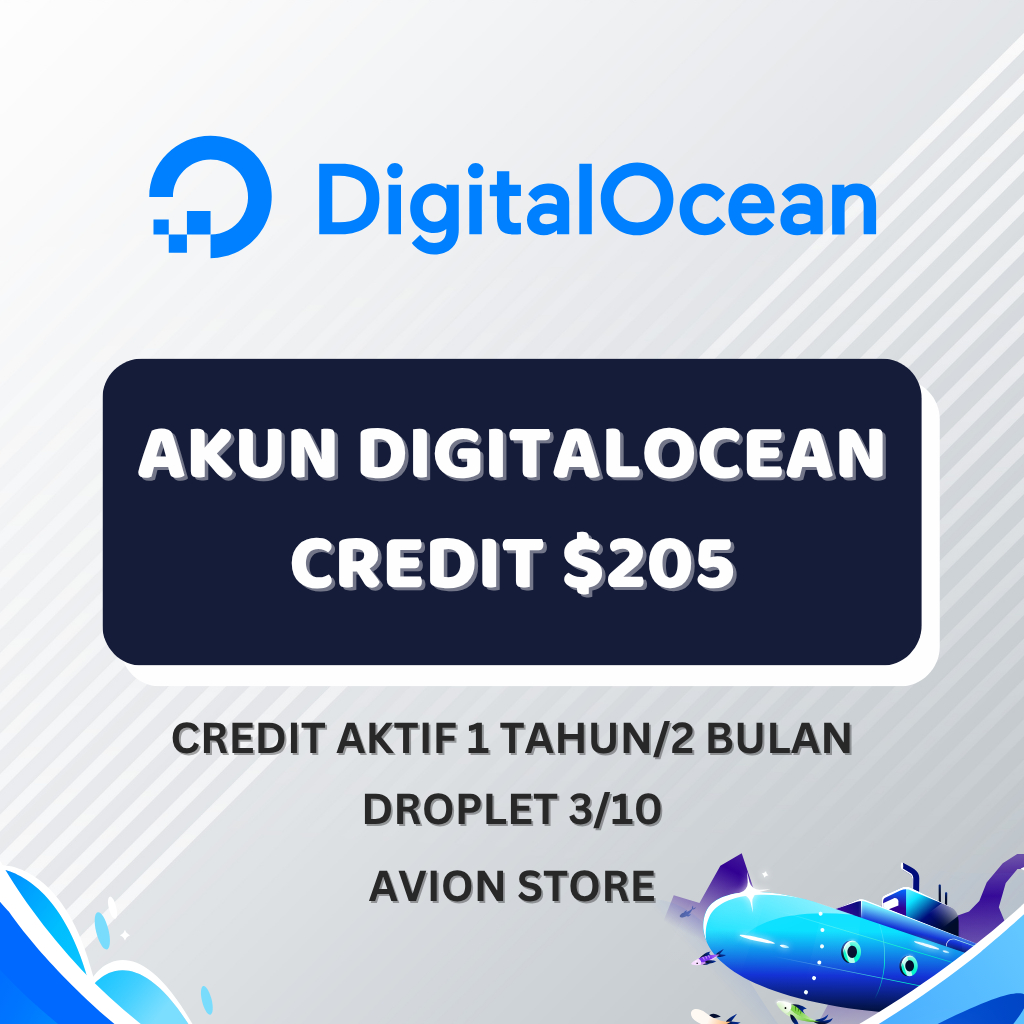 Jual DigitalOcean Credit $205 Aktif 2 Bulan - 1 Tahun | Shopee Indonesia