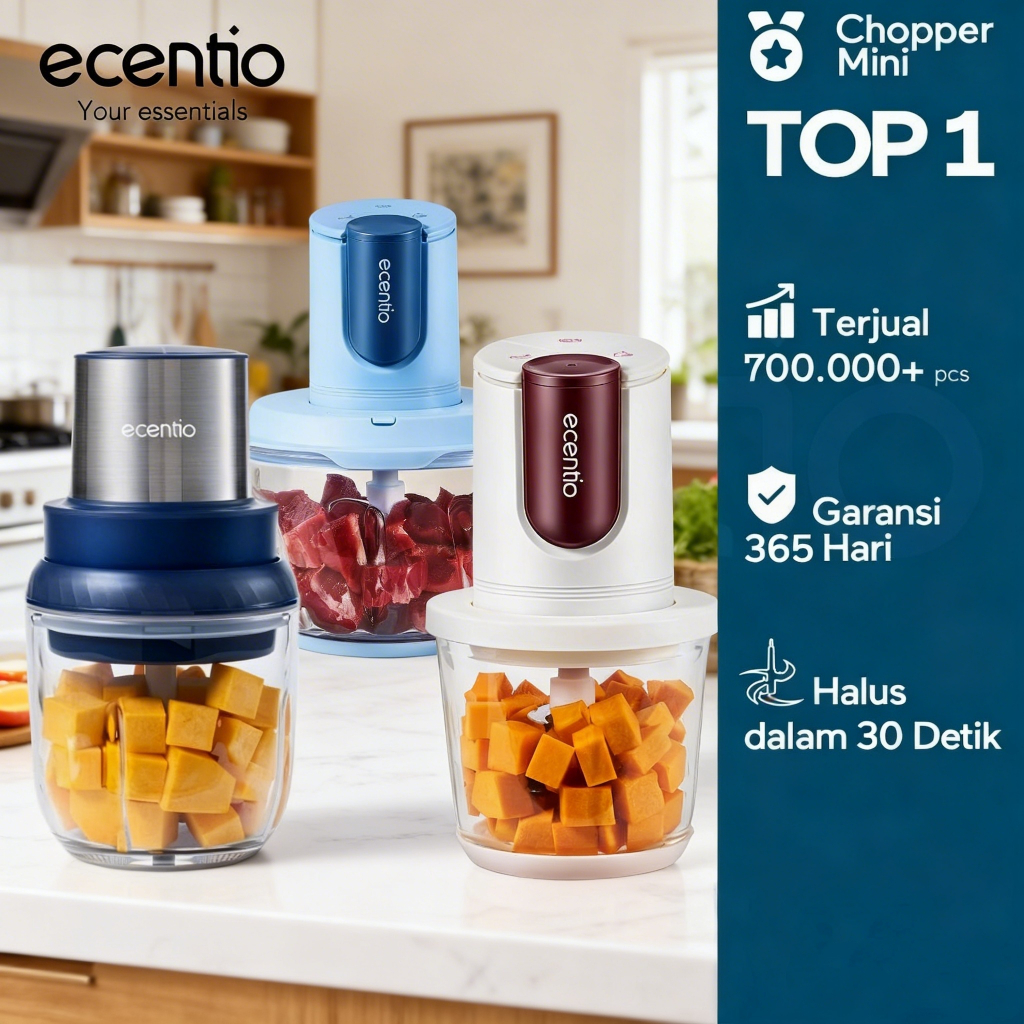 Jual ecentio Blender mini Food Chopper 700ml/2L Bayi Multi-fungsi ...