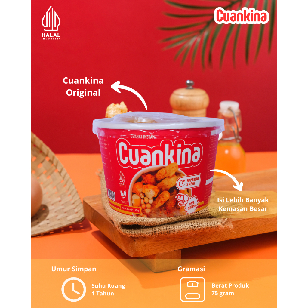 Jual CUANKINA - Cuanki Cup Pedas Kuah Original 75gr Makan Praktis ...
