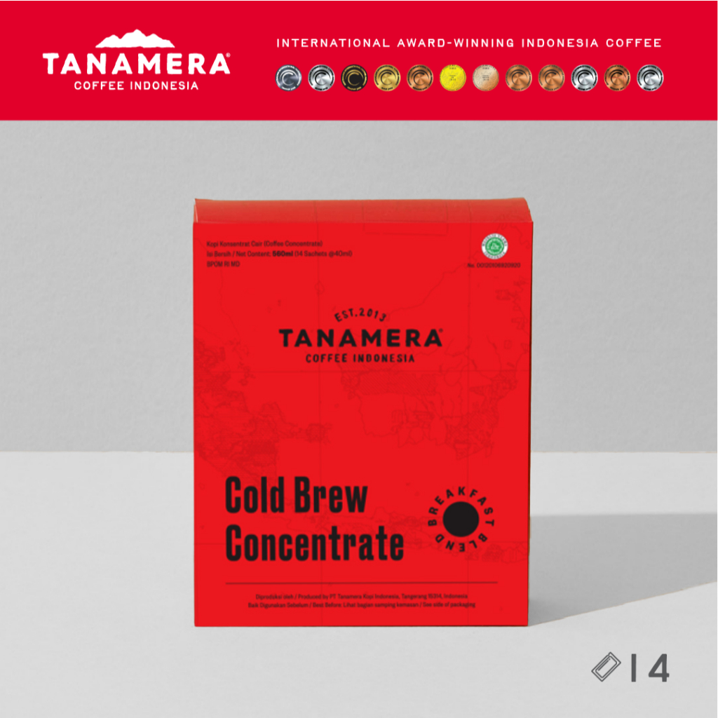 Jual TANAMERA COFFEE – Cold Brew Concentrate Sachets (Box of 14 Sachets ...