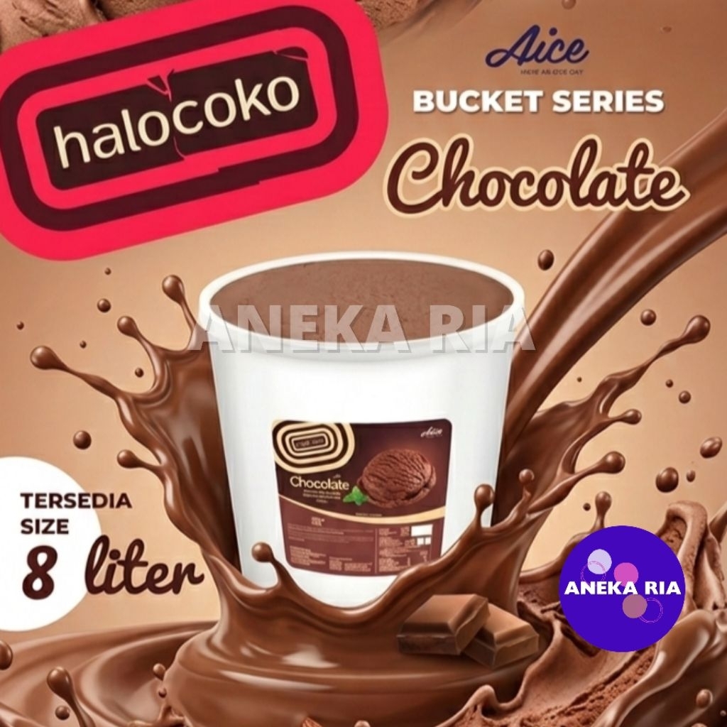 Jual AICE Halocoko Es Krim Coklat Kemasan 8 Liter | Shopee Indonesia