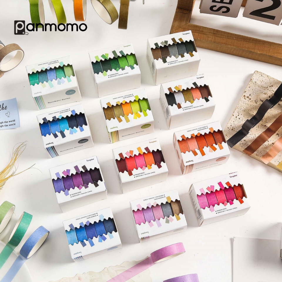 Jual Masking Tape Set 5pc Rainbow Series | Shopee Indonesia