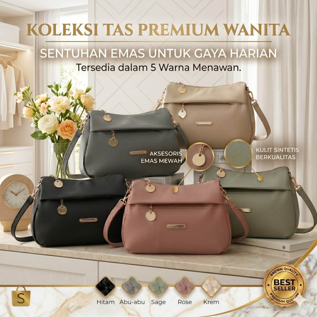 Jual Tas Selempang Wanita Davina Sling Bag Nilon Cocoly Anti Air ...