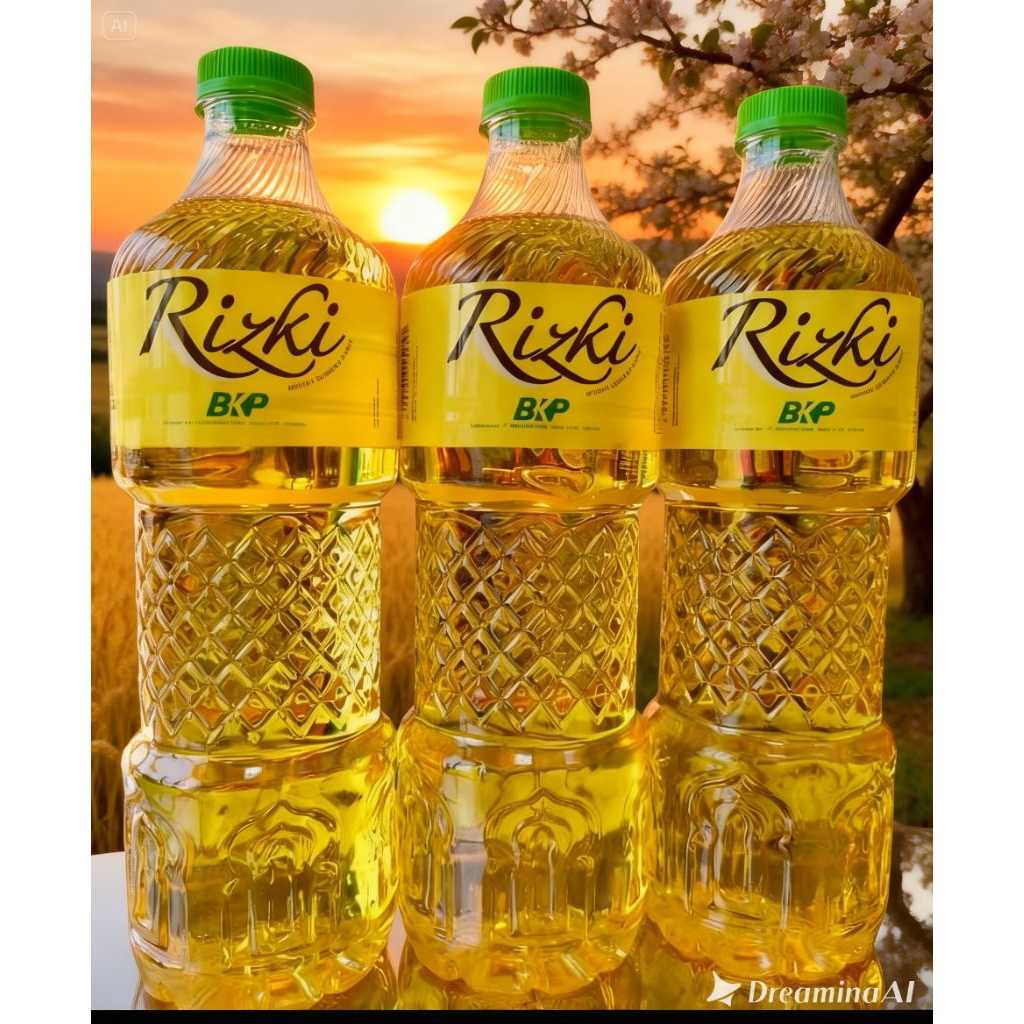 Jual (1 Krat = 12 Botol) Minyak Goreng Kemasan Rizki 800 ML & Fitri 400 ...