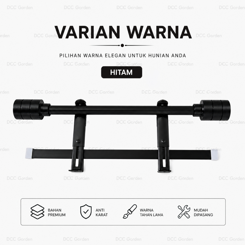 Jual Batang Gorden Full Set Double Minimalis Termasuk Rel Vitrase dan ...