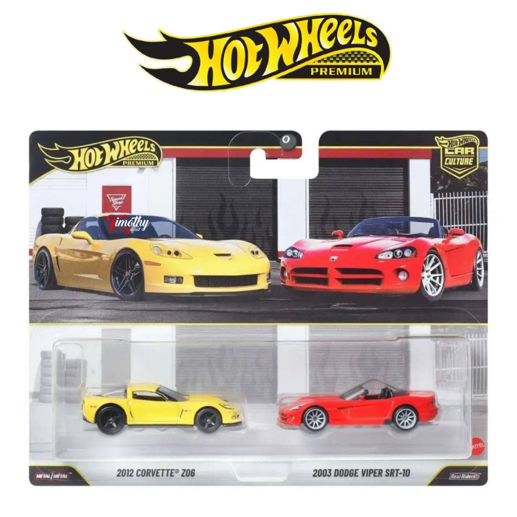 Jual Hot Wheels Premium 2 Pack 2012 Corvette Z06 Kuning Vs 2003 Dodge ...