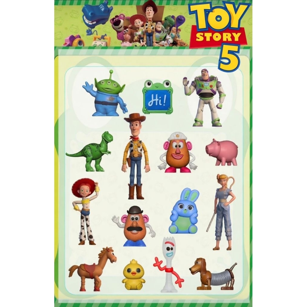 Jual figure set 3 / 4 / 7/ 8 / 9 / 15 toys story 4 movie forky woody ...