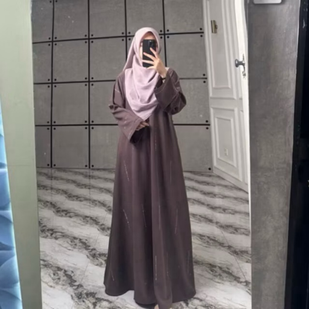 Jual Asna Abaya Gamis Wanita Muslimah Bahan Sabrina Anti UV Abaya ...