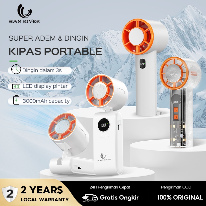 Jual HAN RIVER Kipas Angin Portable 119 Level Angin Baterai Hingga 15 ...