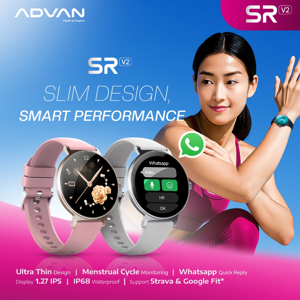 Jual [UPGRADE VERSION] ADVAN Smartwatch SR V2 | AI Voice Assistant ...