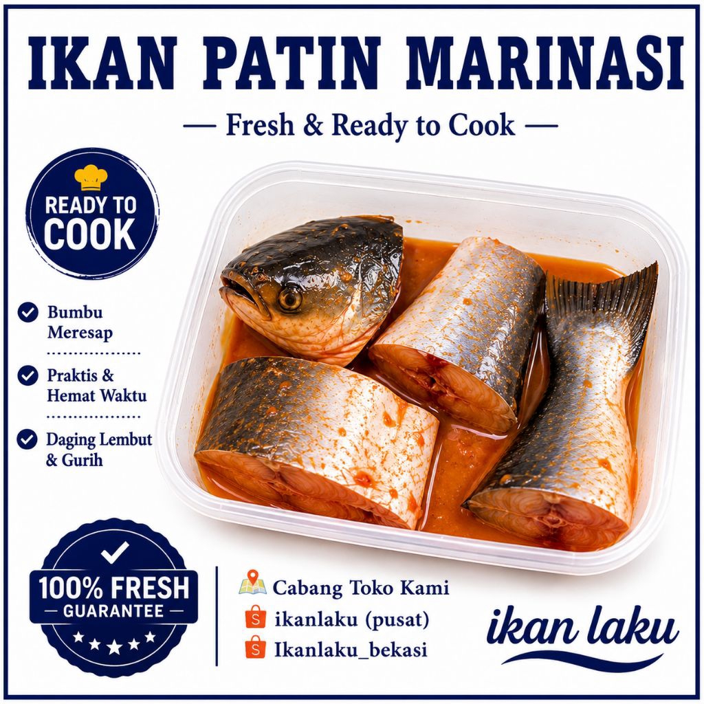 Jual Ikan Laku - Ikan Patin Marinasi Siap Goreng — Patin Bumbu Kuning ...