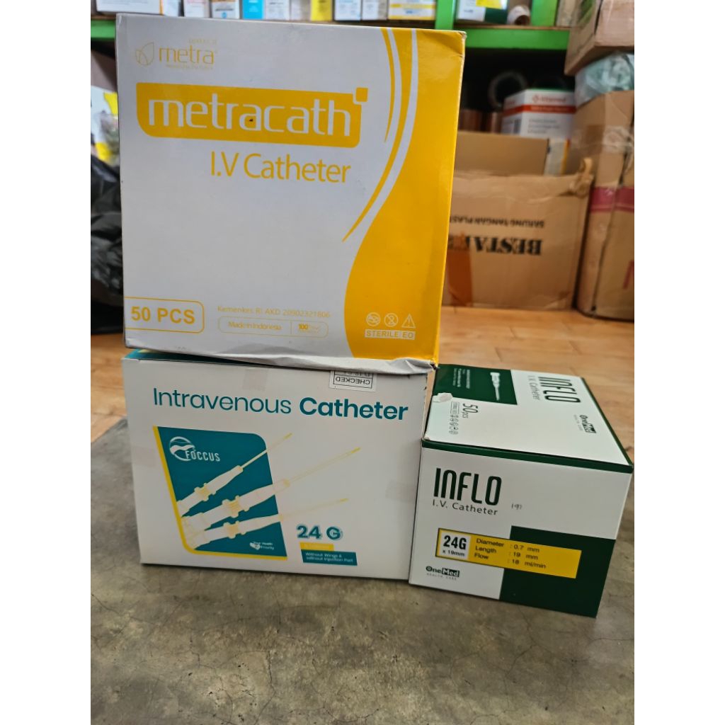 Jual ABOCAT INFLO 24G BIASA ONEMED BOX ISI 50 PCS | Shopee Indonesia