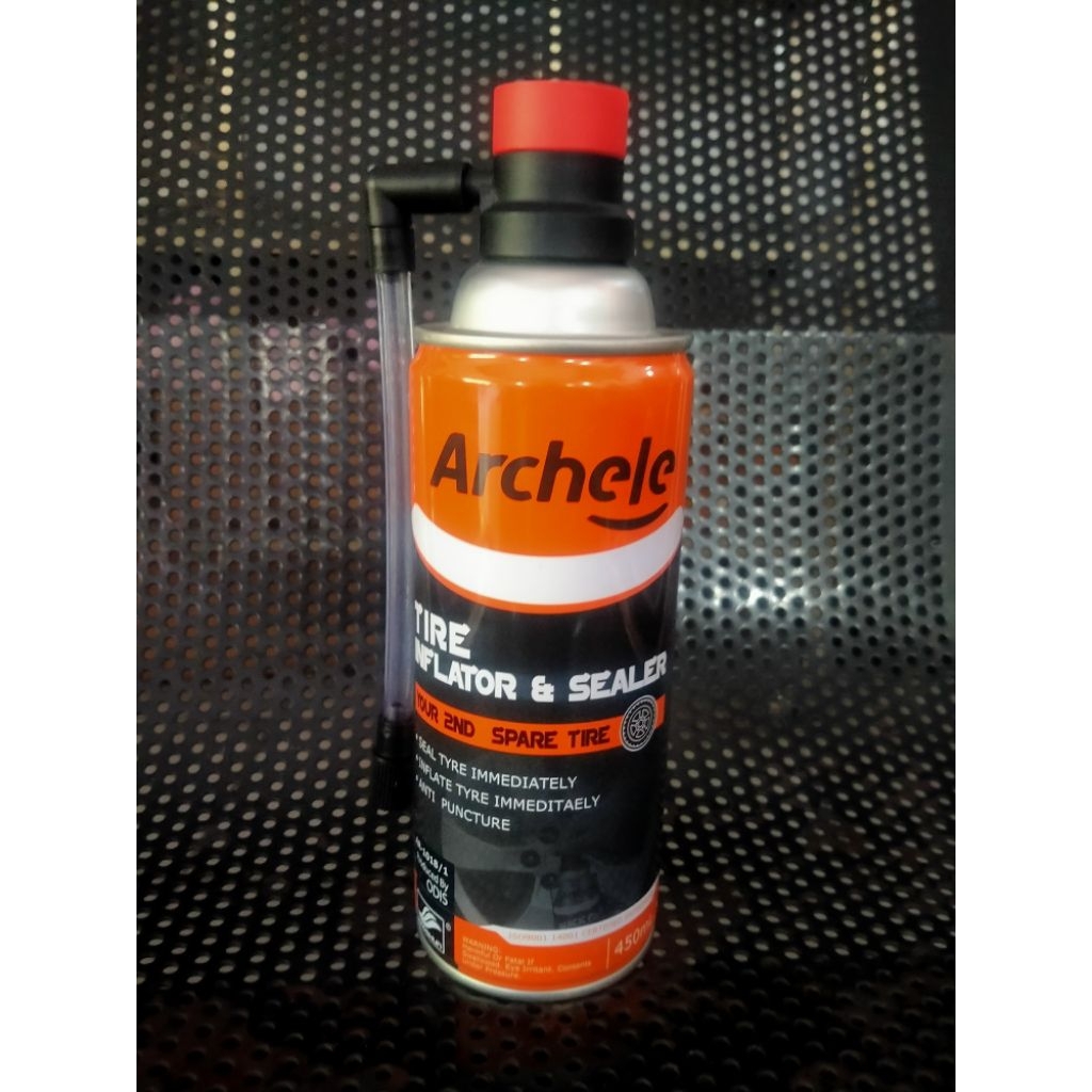 Jual Cairan Tambal ban + pompa ban tubeless ARCHELE 450 ml | Shopee ...