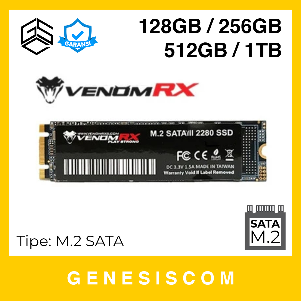 Jual SSD VenomRX 128GB / 256GB / 512GB / 1TB - 2280 M2 M.2 SATA III ...