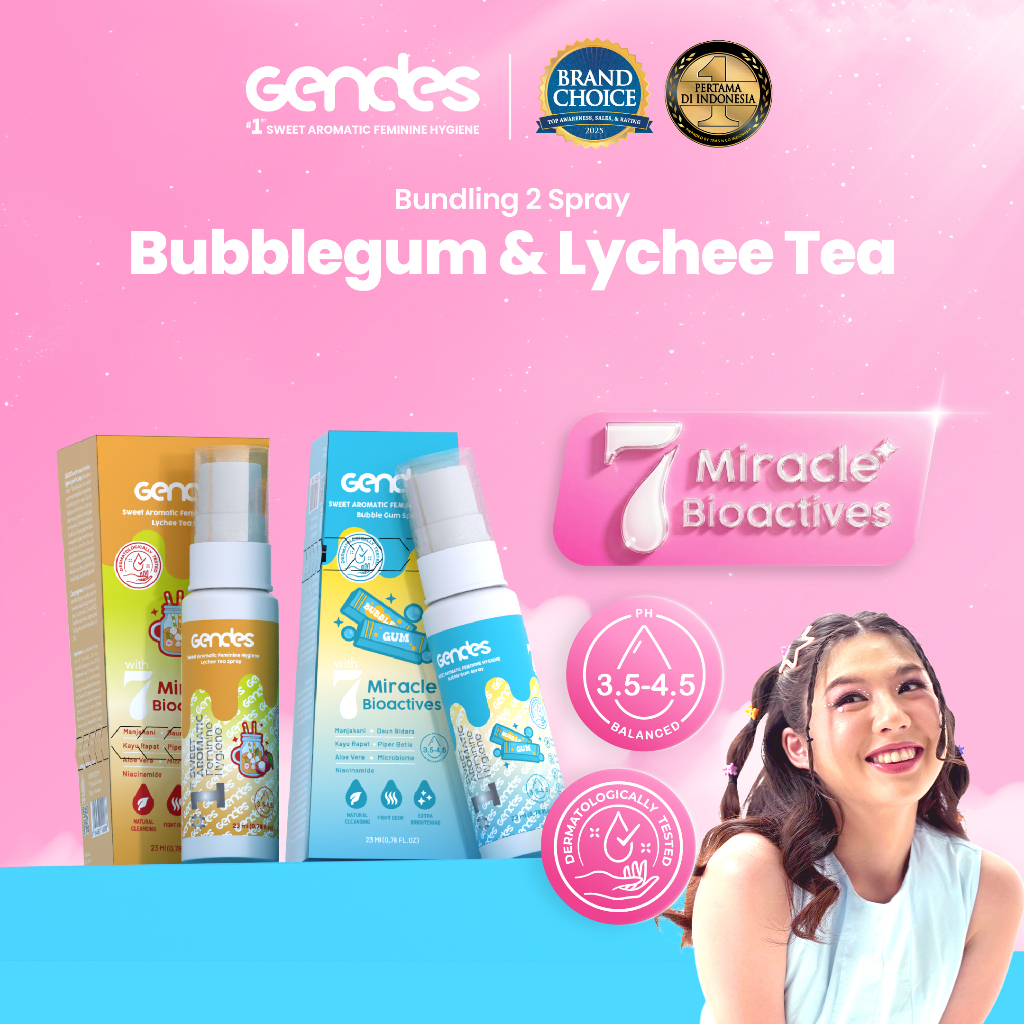 Jual Bundling Gendes Sweet Aromatic Feminine Spray Bubble Gum & Spray ...