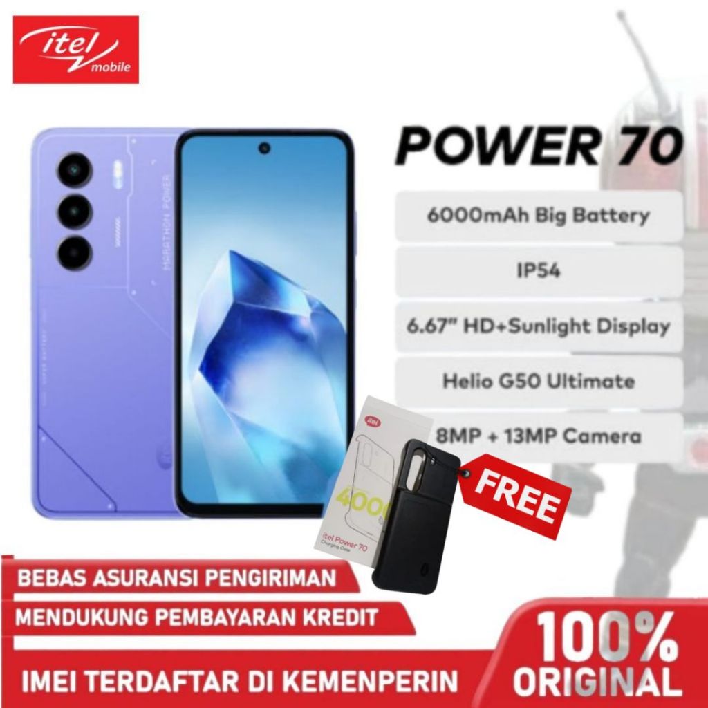 Jual ITEL P70 RAM 4+128GB FREE MAGE CASE ORIGINAL GARANSI RESMI ...