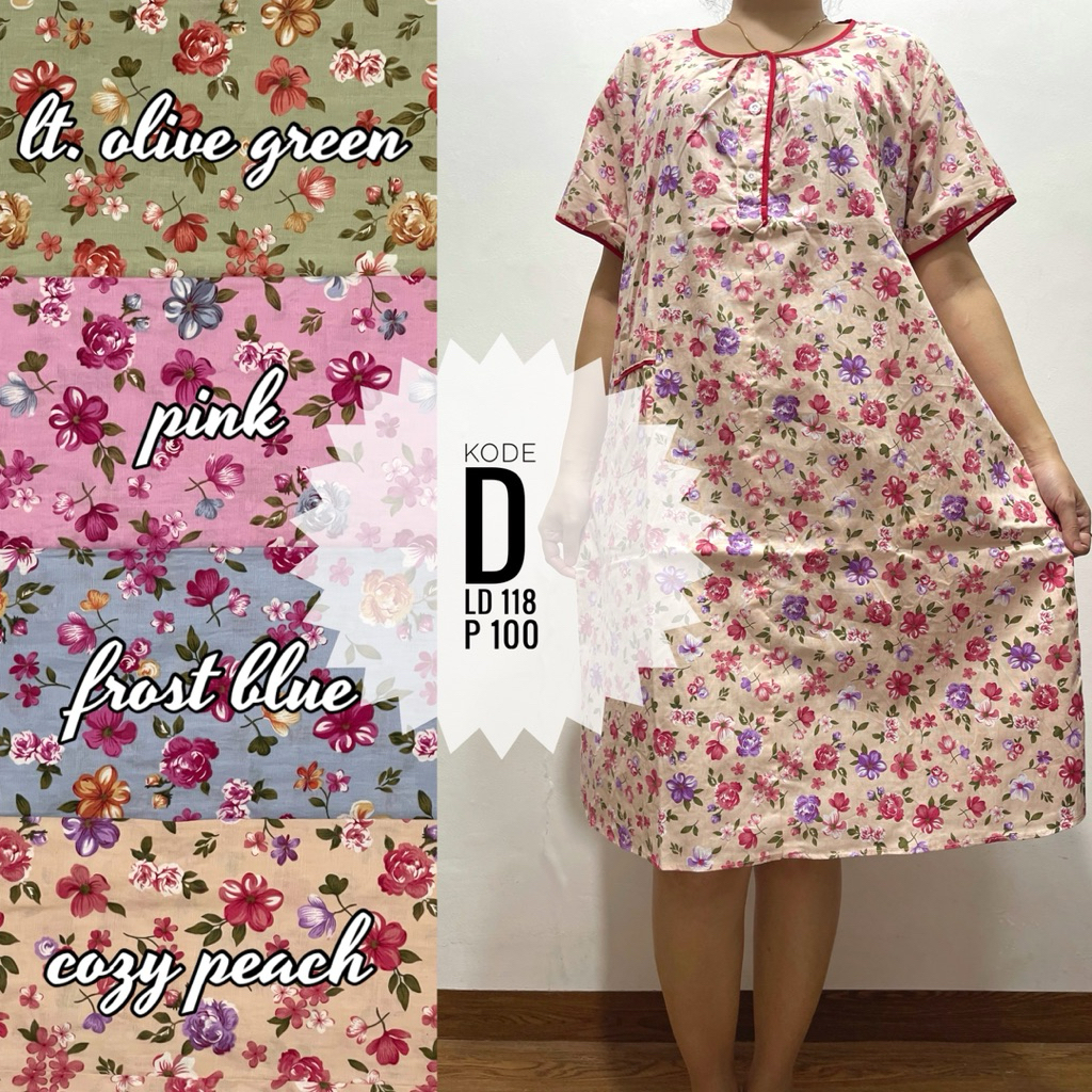 Jual >> Daster Pretty Girl LD 116 - 120 Kajep Katun Jepang lokal Busui ...