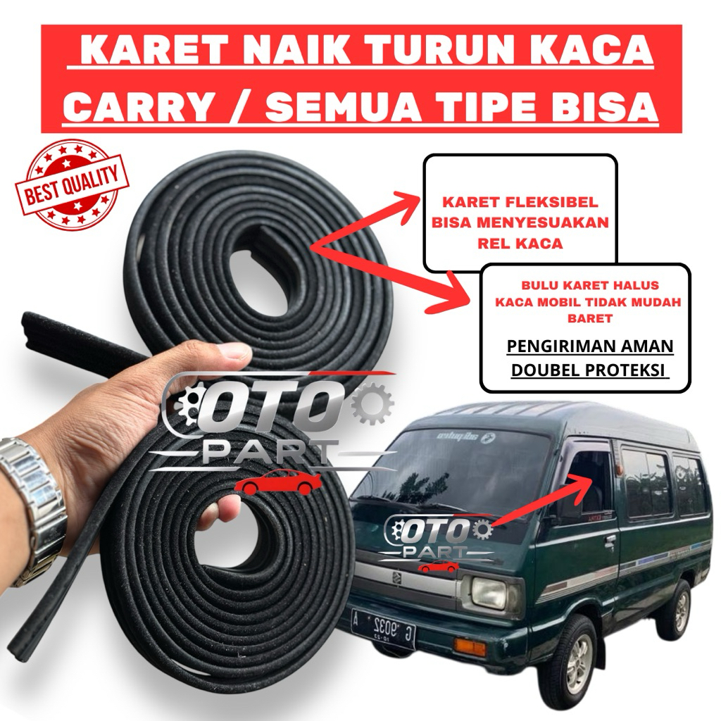 Jual Karet Bludru Naik Turun Kaca Mobil Suzuki Carry / Karet Bludru ...