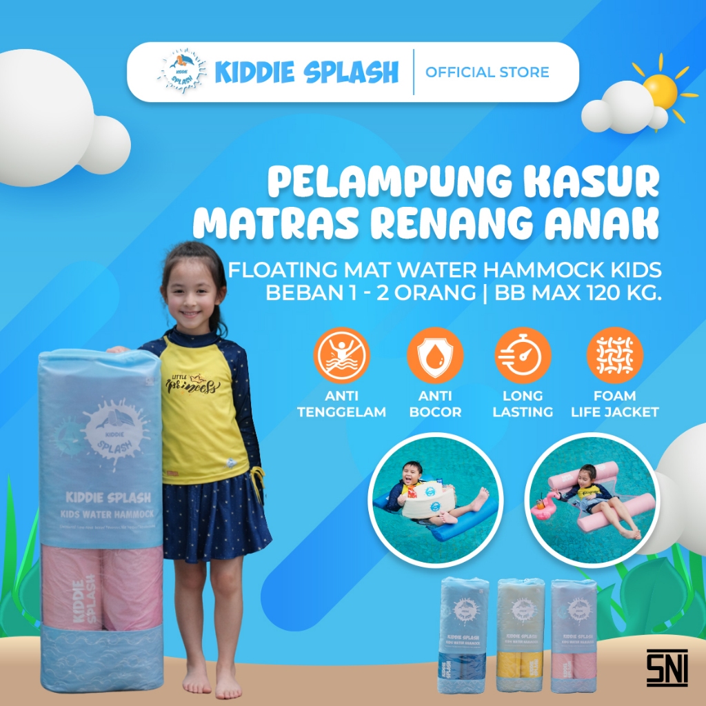 Jual KIDDIE SPLASH Pelampung Kasur Matras Renang Busa untuk ANAK bisa ...