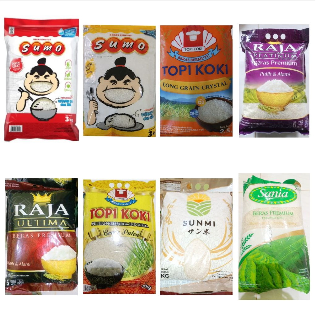 Jual Beras Pulen Premium Raja Ultima, Raja Platinum, Sania, Topikoki ...