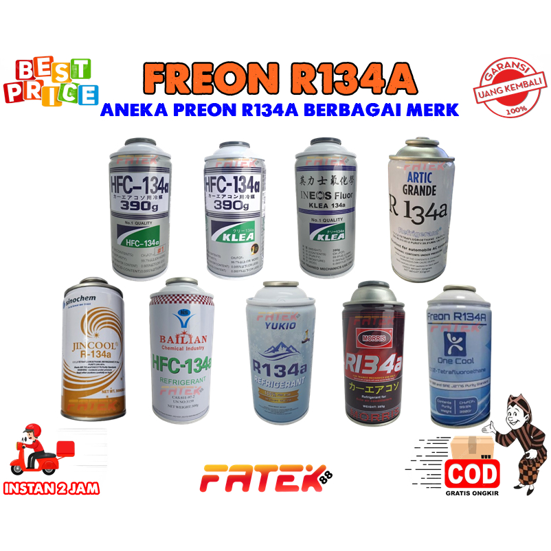 Jual ANEKA FREON KALENG R134 AC MOBIL DAN KULKAS R134A JINCOOL MERK DLL ...
