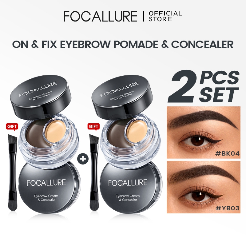Jual [2PCS SET]FOCALLURE On & Fix Eyebrow Pomade & Concealer 24H Long ...