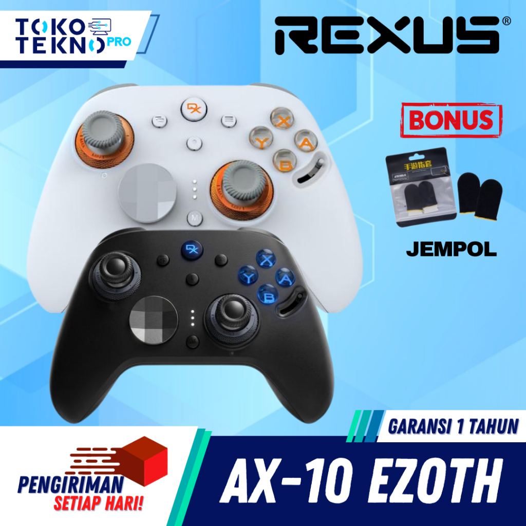 Jual Rexus Daxa Ezoth AX10 / AX-10 Gamepad Wireless Gaming Controller ...