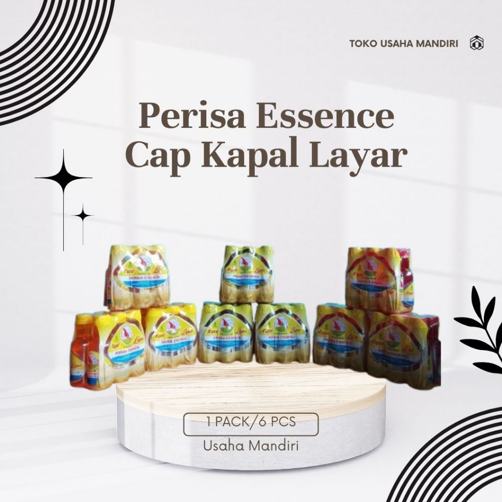Jual Perisa Essence Vanili Cair Cap Kapal Layar @20ml 1 pack isi 6 pcs ...