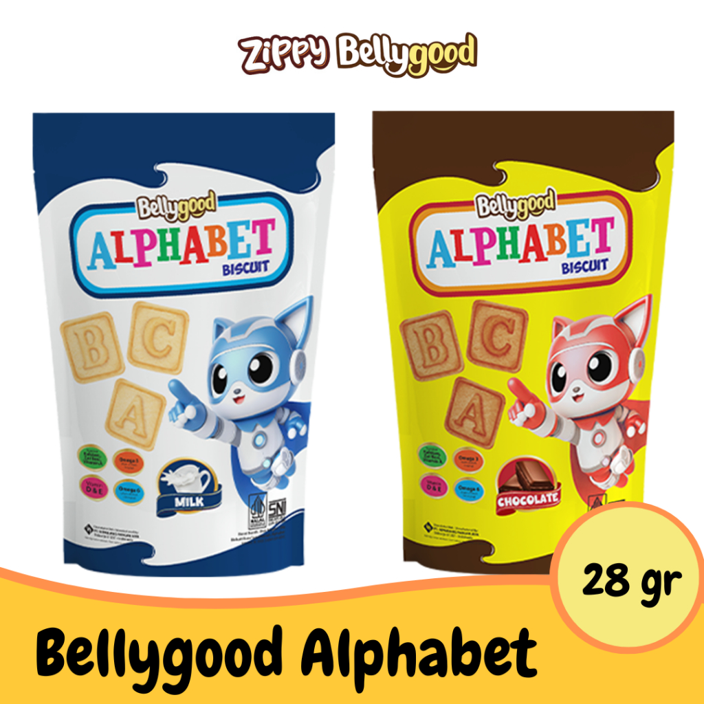 Jual Bellygood Alphabet Pouch rasa Susu dan Coklat 28 gr | Shopee Indonesia