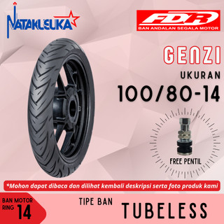 Jual FDR Genzi Pro 100/80-14 Ban Motor Tubeless TL / Ban Motor Metic ...