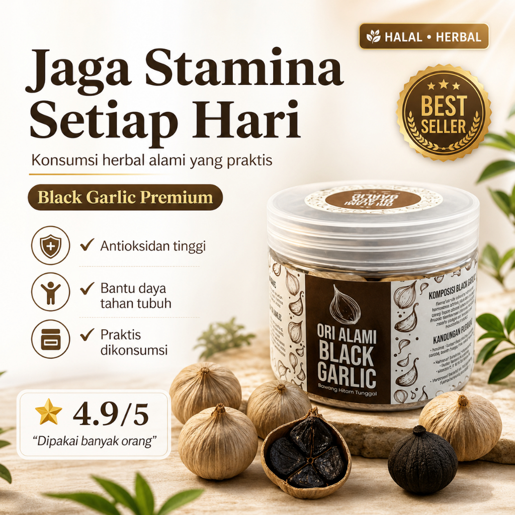 Jual Natura Bawang Hitam Lanang Black Garlic Solo Premium 250g Original ...